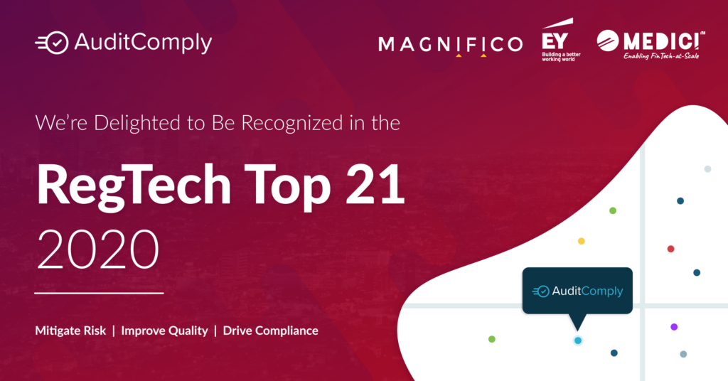 Auditcomply Recognized in the Regtech Top 21 Framework for Risk ...